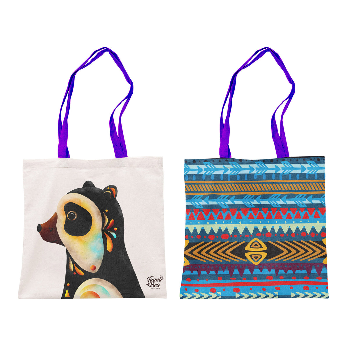 Tote Bag Colores Oso de Anteojos – Fauna Viva Colombia